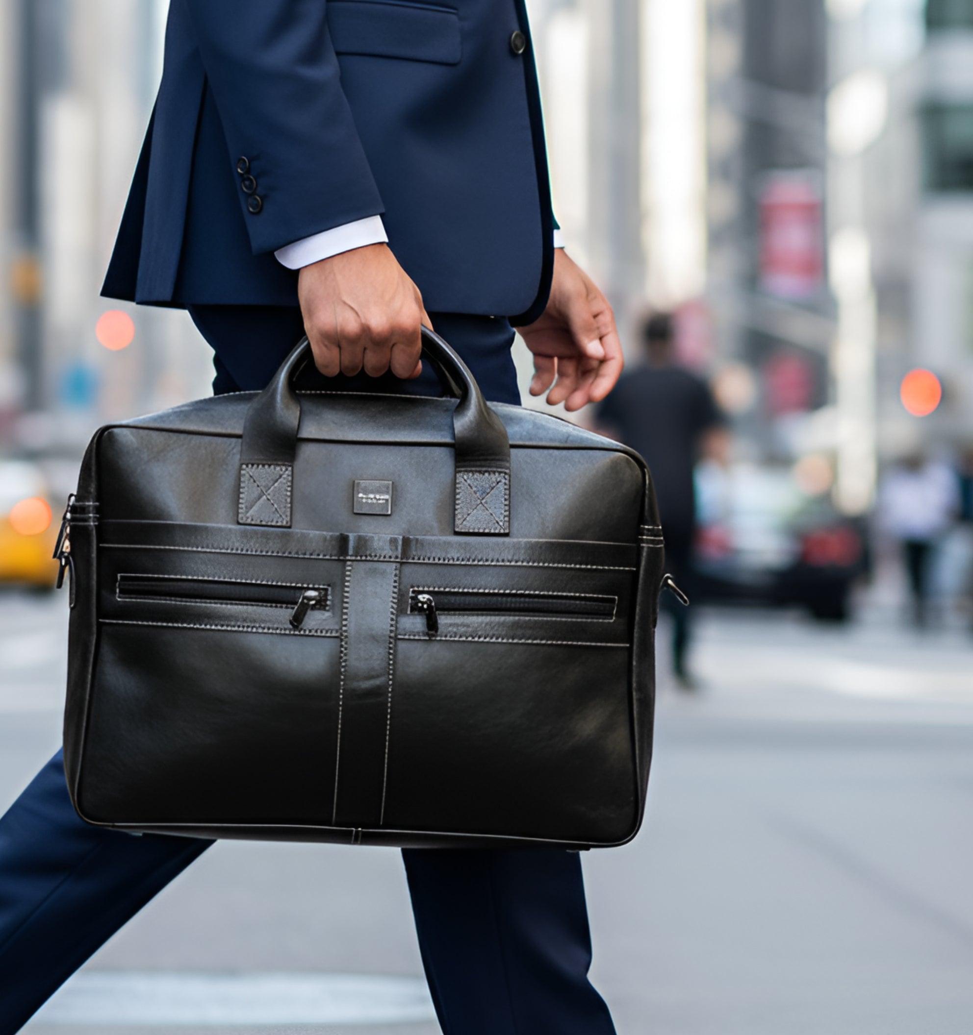 Vintage Executive Leather Briefcase - Black – kaptan.pk